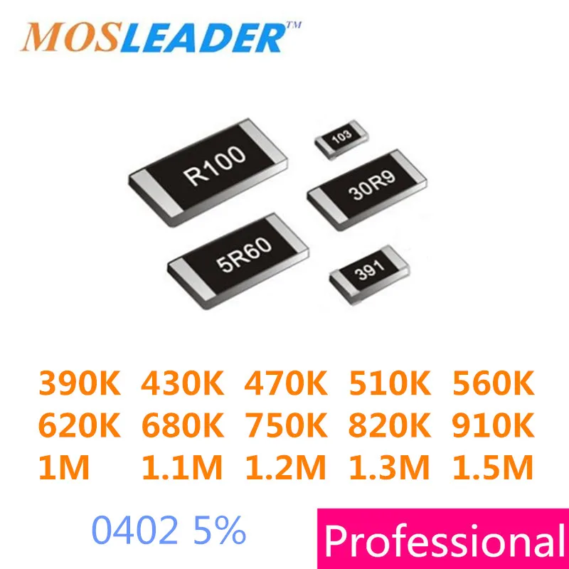 SMD Resistor 0402 5% 10000 UNIDS 390 K 430 K 470 K 510 K 560 K 620 K ...