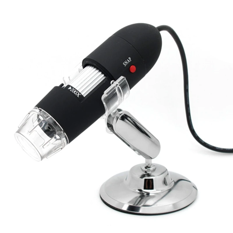 Microscopio Digital USB de 25X ~ 200X, lupa óptica de aumento de 200X ...