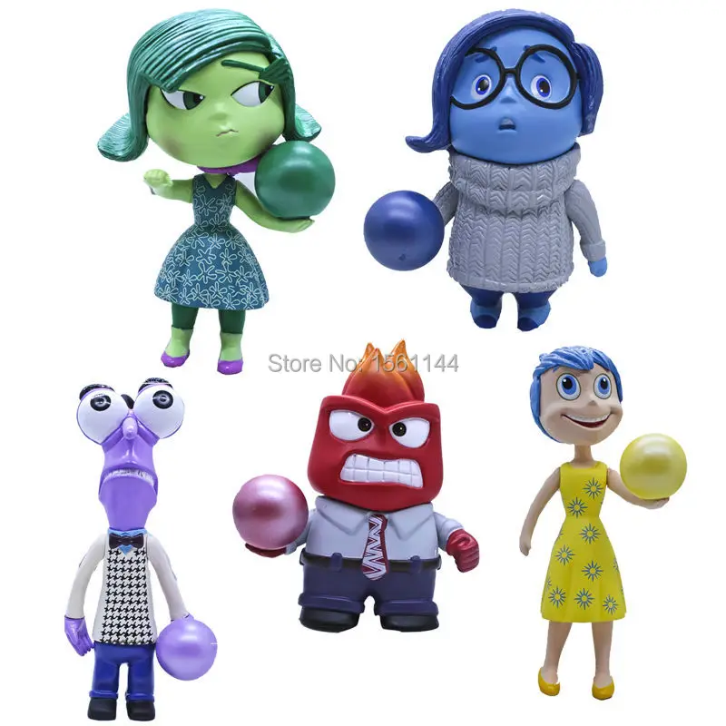 2015 new Fear Disgust Joy Sadness Anger pvc Action Figures Toys for ...