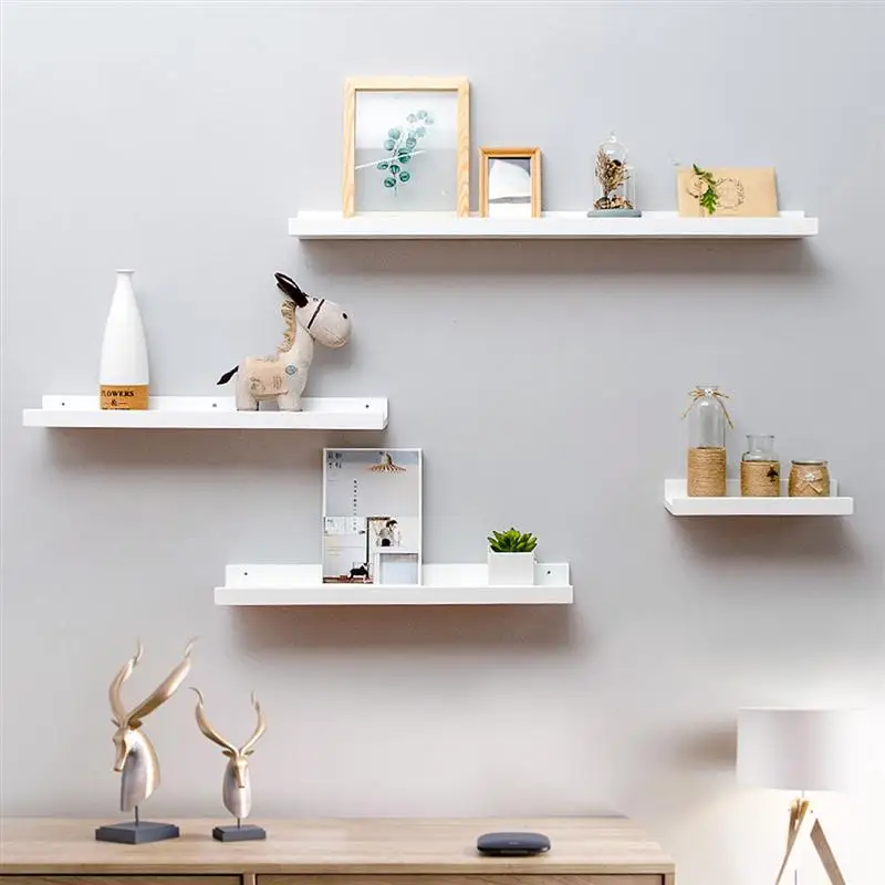 Bamboo Wall Shelf Floating Ledge Storage Wall Shelves Rack Wall Art for ...