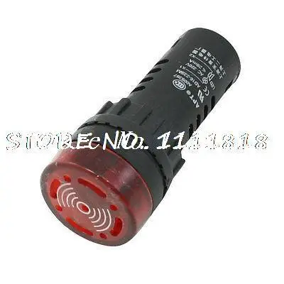 Red LED Fault Signal Indicator Light Flashing Flash Buzzer 22mm AC 220V ...