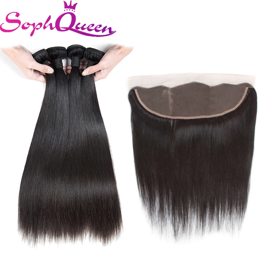 Soph Rainha Feixes de Cabelo Em Linha Reta Com Fechamento Tecer Cabelo ...