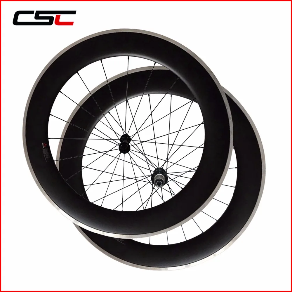 Carbon Wheelset aluminium alloy brake Surface Clincher With Powerway ...