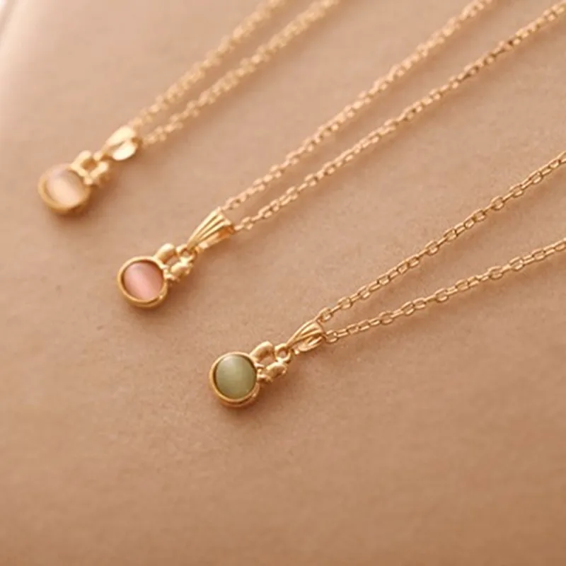 Original Necklace Simple Cute Rabbite Pendant Necklaces Candy Color ...