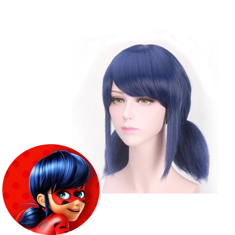 Anime Miraculous Ladybug wig Cosplay Costume Marinette Women Hair ...