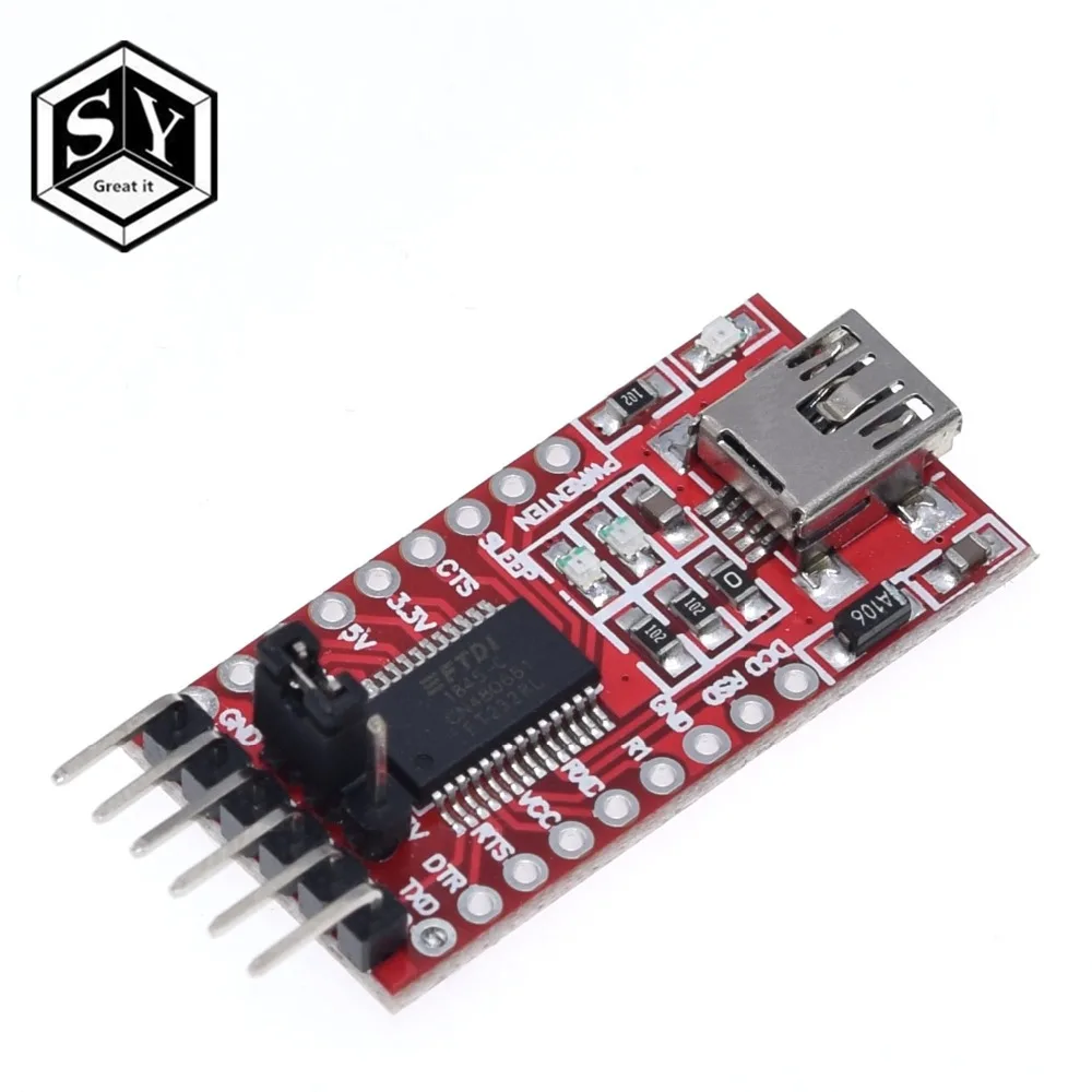 1PCS Great IT FT232RL FTDI USB 3.3V 5.5V to TTL Serial Adapter Module ...