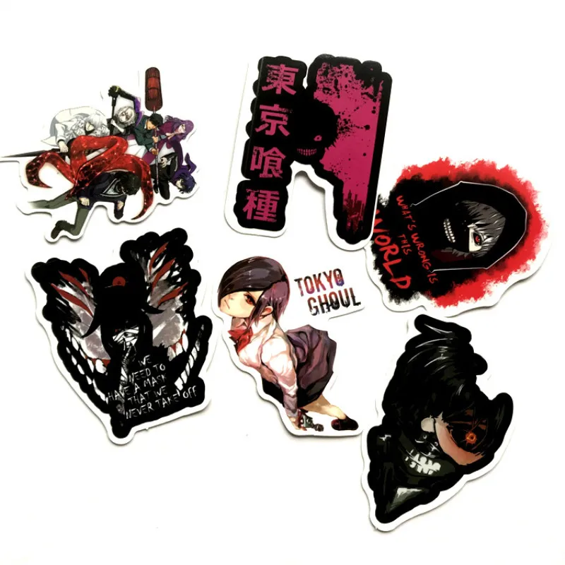 Tokyo Ghoul Anime Sticker Cartoon sticker Black Stickers on the laptop ...