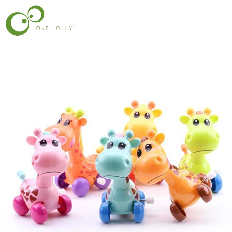 Funny Colorful clockwork toy Baby Kid giraffe design Running Clockwork ...