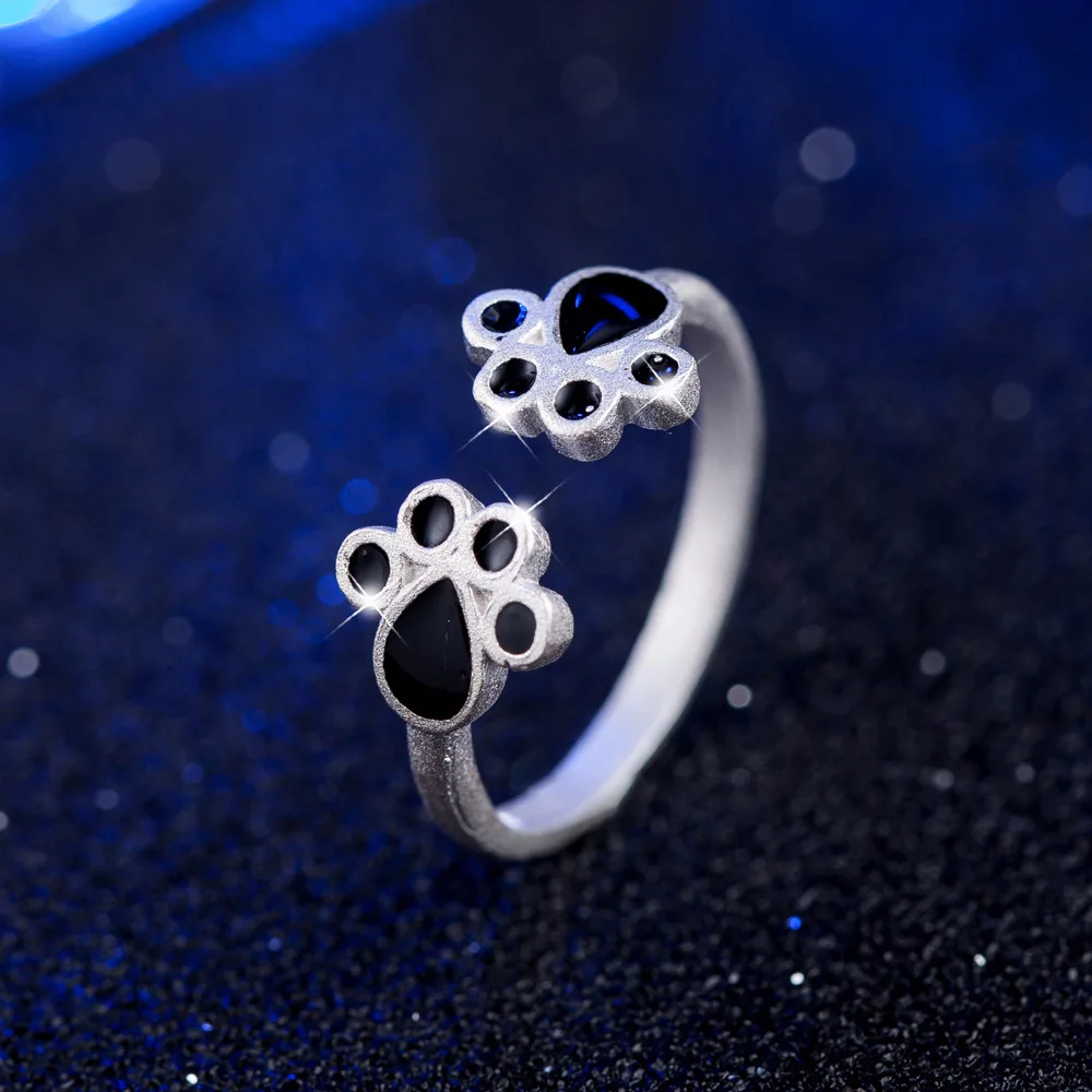 New Arrival Fashion Animal Cat paw print rings for women bague femme ...