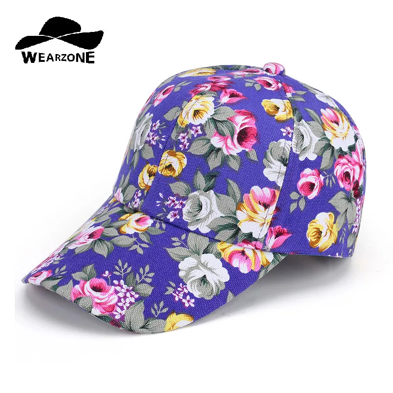 2017 New Ladies Baseball Caps Flower Printing Summer Style Hip Hop Cool ...