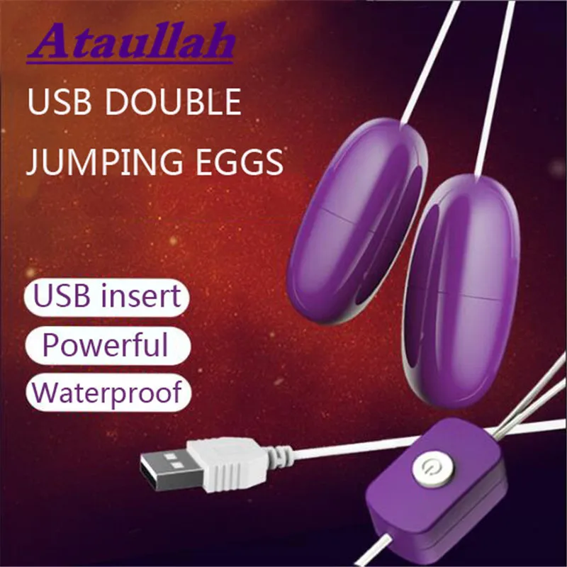 Ataullah-USB-Double-Jumping-Eggs-Vibrator-Mini-Bullet-Sex-Toy-For-Women-Vaginal-Clitoris ...