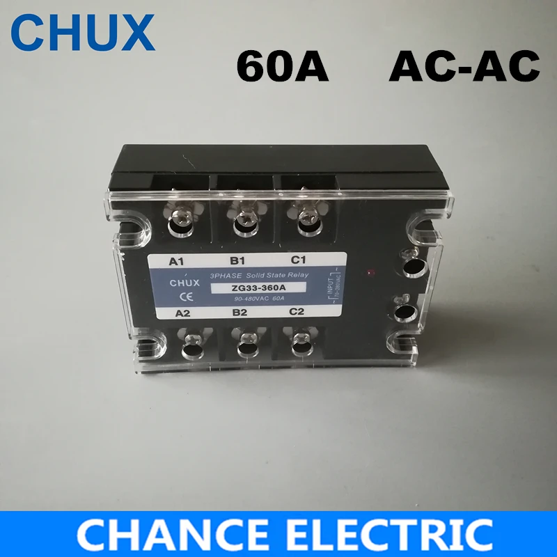 Three Phase Solid State Relay 60a Ac Control Ac Solid State Relay Ssr ...