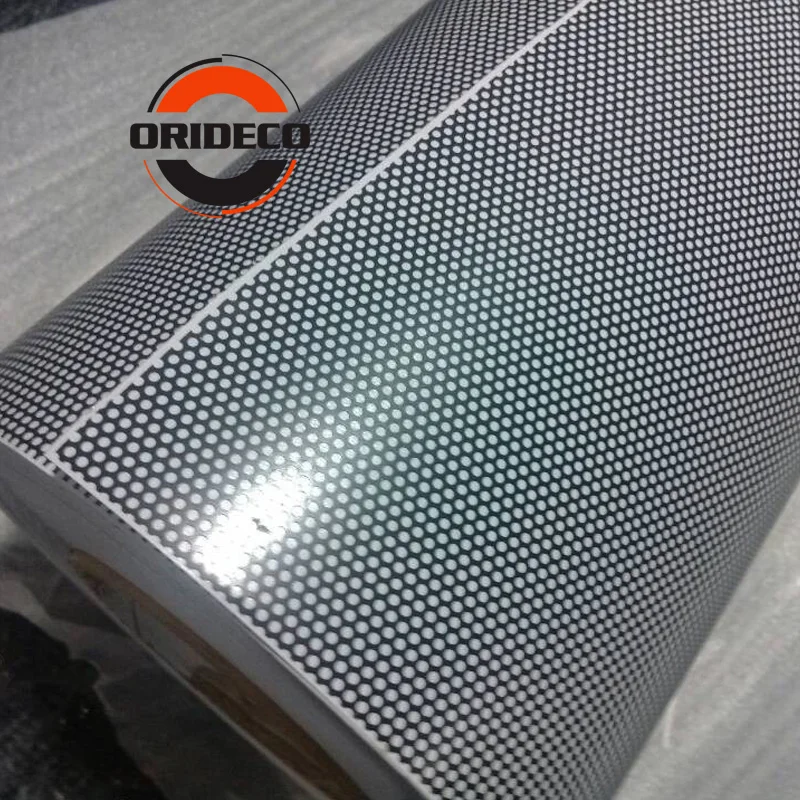 50CM-150-200-300-500CM-Mesh-Film-One-Way-Vision-Perforated-Black-Fly ...