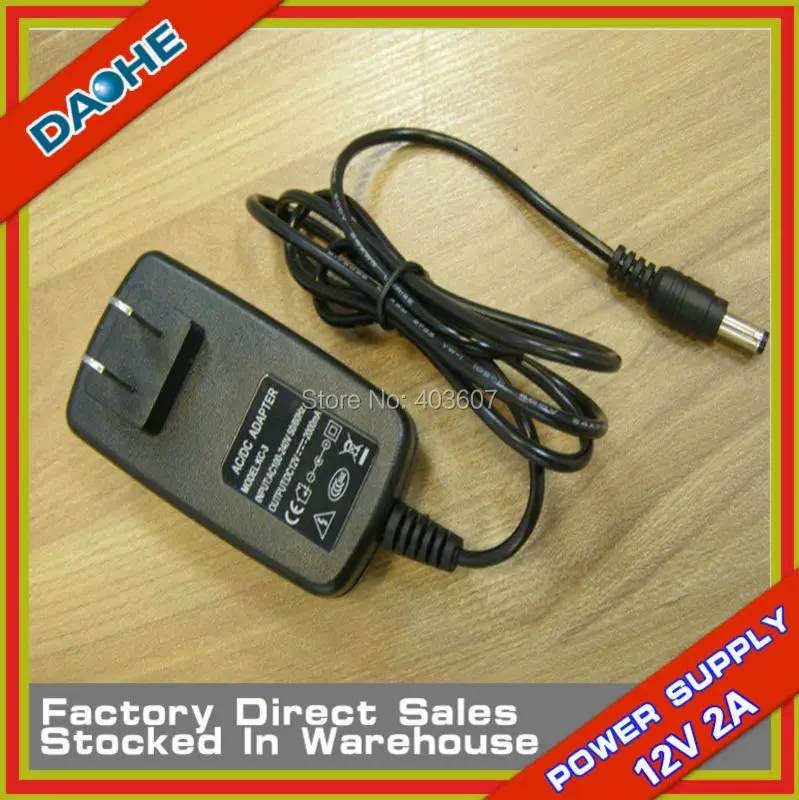 5pcs 24W Led Power Adapter AC 100 240V DC 12V 2A with US EU plug for ...