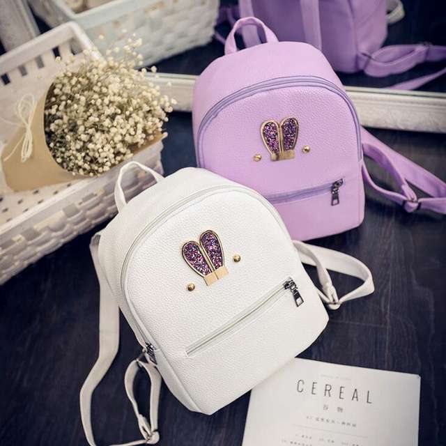 Rabbit Leather Mini Backpack (6 Colors)