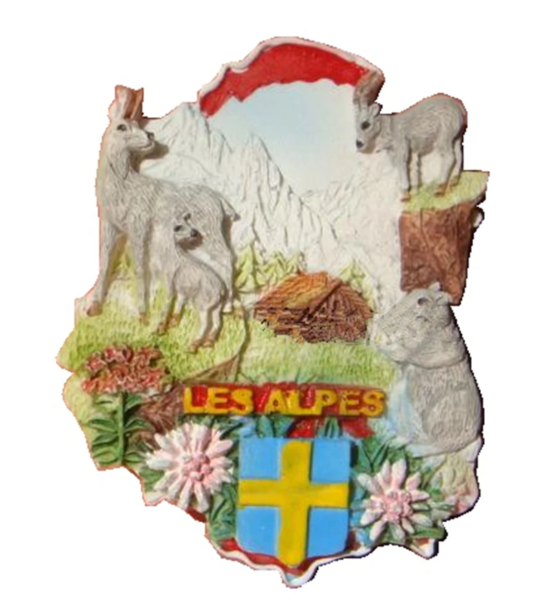 Swiss Alps Cute Animal High Quality Resin 3D Fridge Magnet Tourism ...