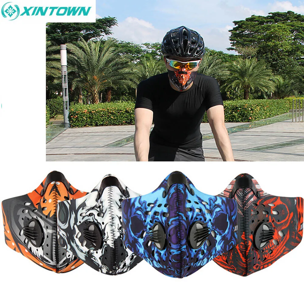 Anti Pollution Cycling Masks Activated Carbon Mouth Muffle Dust Proof ...