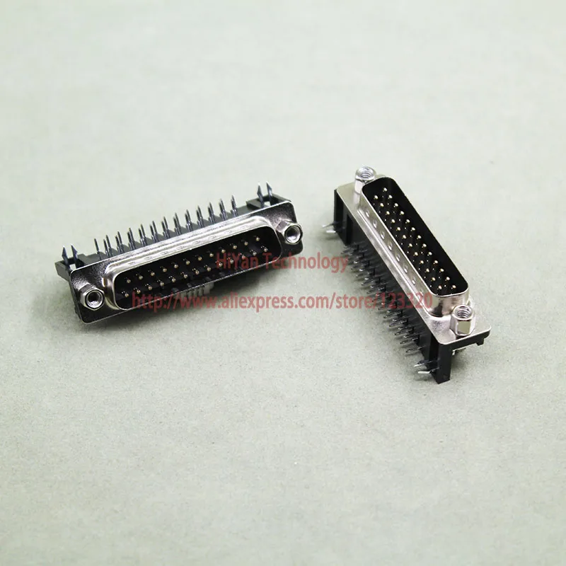 10pcs-lot-DB25-DR25-2Rows-Black-Parallel-Port-25Pin-D-Sub-Male-25-Way ...