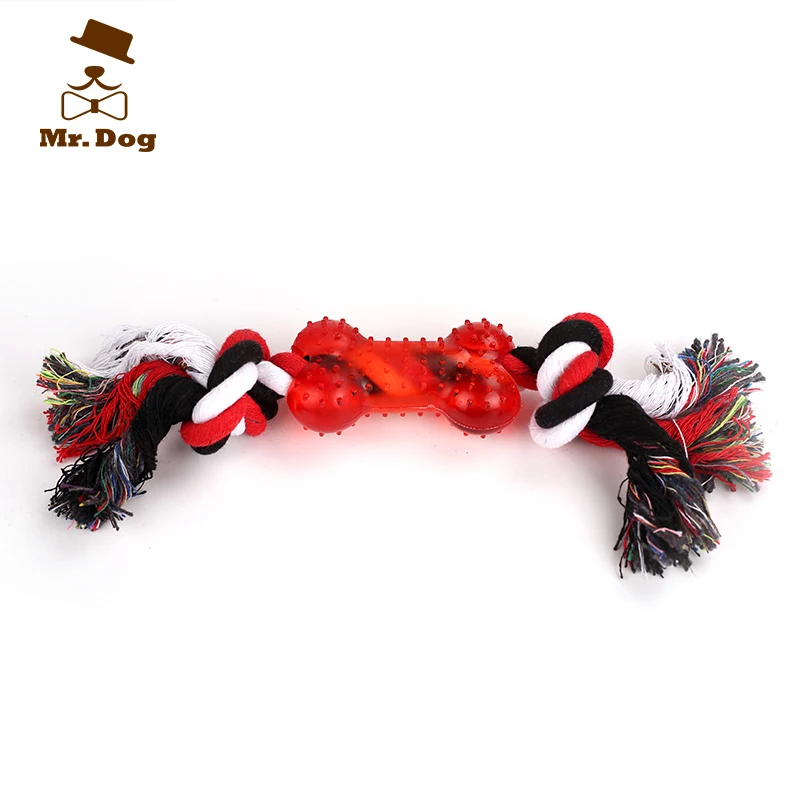 2016 New Arrival Plastic Short Bone Style Pets Dogs Cotton Rope Toys ...