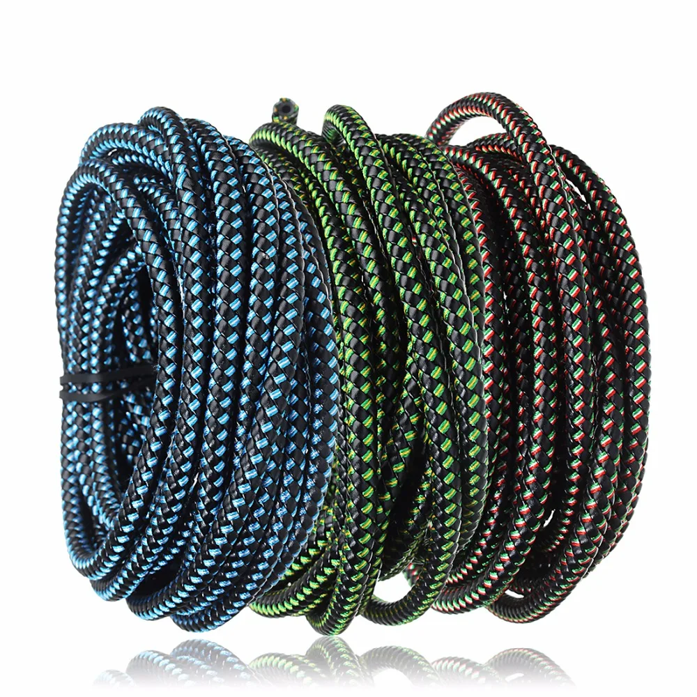 1meter/lot 8mm 9 Color Braided Pu Leather Cord Round Leather Rope ...
