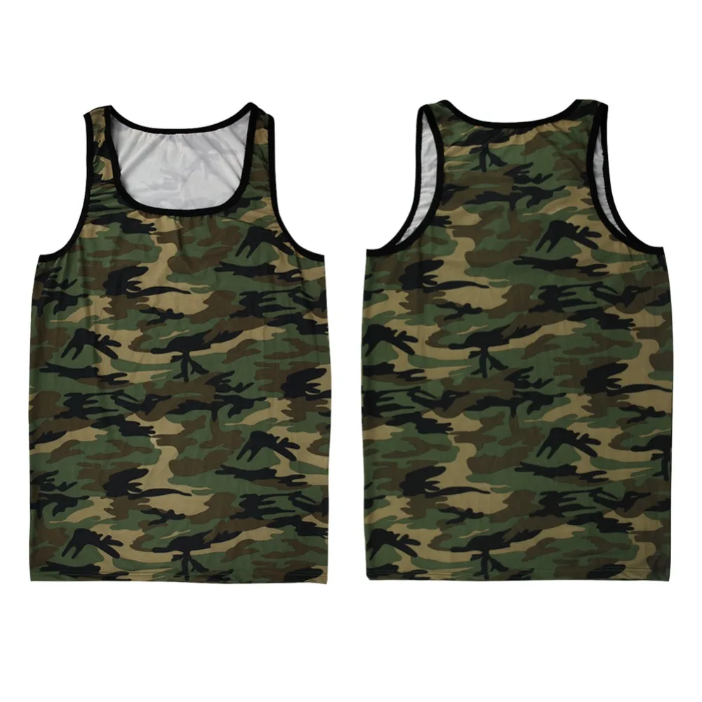 Military Style Men Vest Camouflage Tank Top