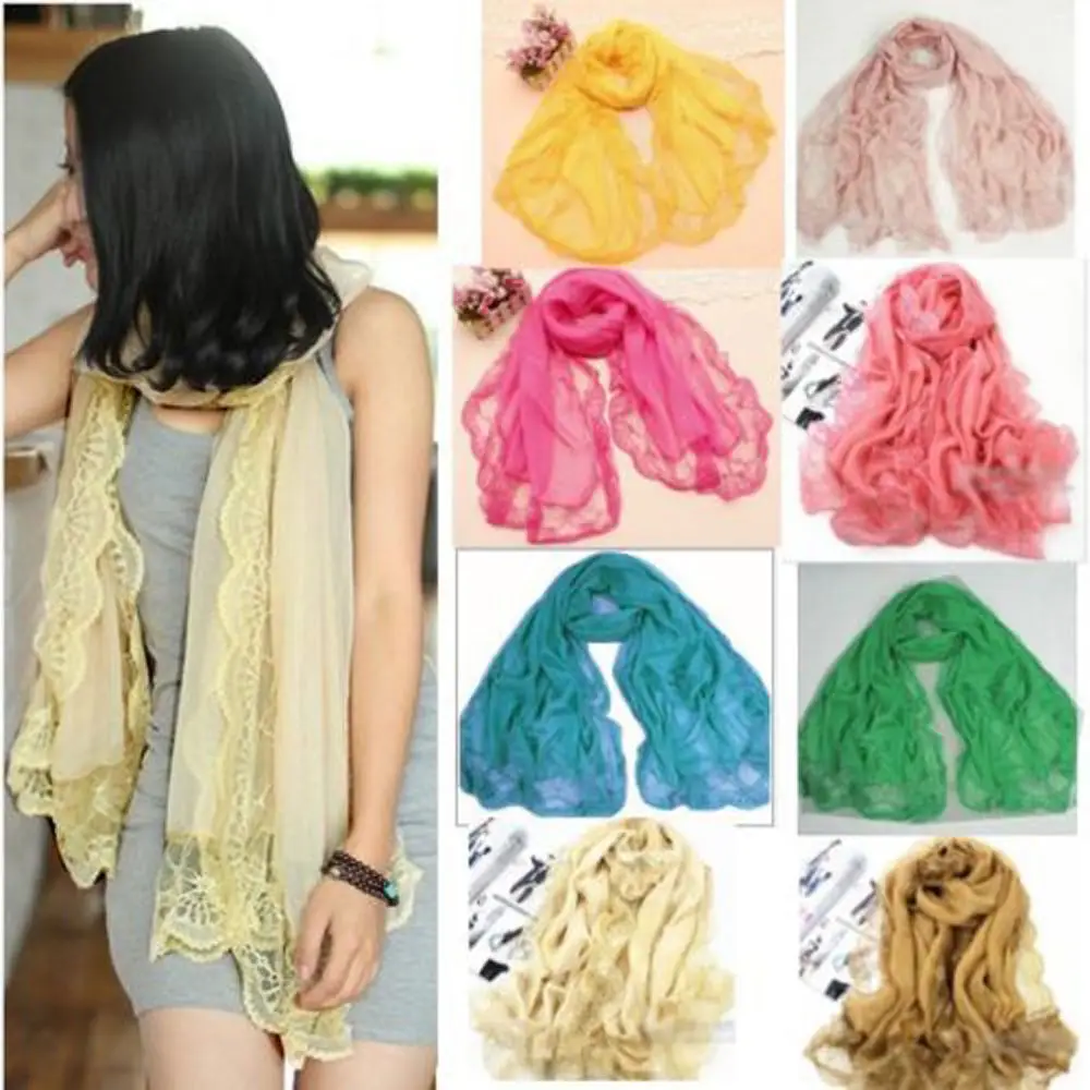 2015 new style scarf thin Lace chiffon scarf spring and autumn women ...