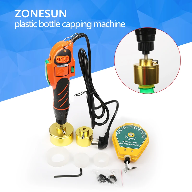 ZONESUN 110/220V Hand held bottle capping tool plastic bottle capping ...