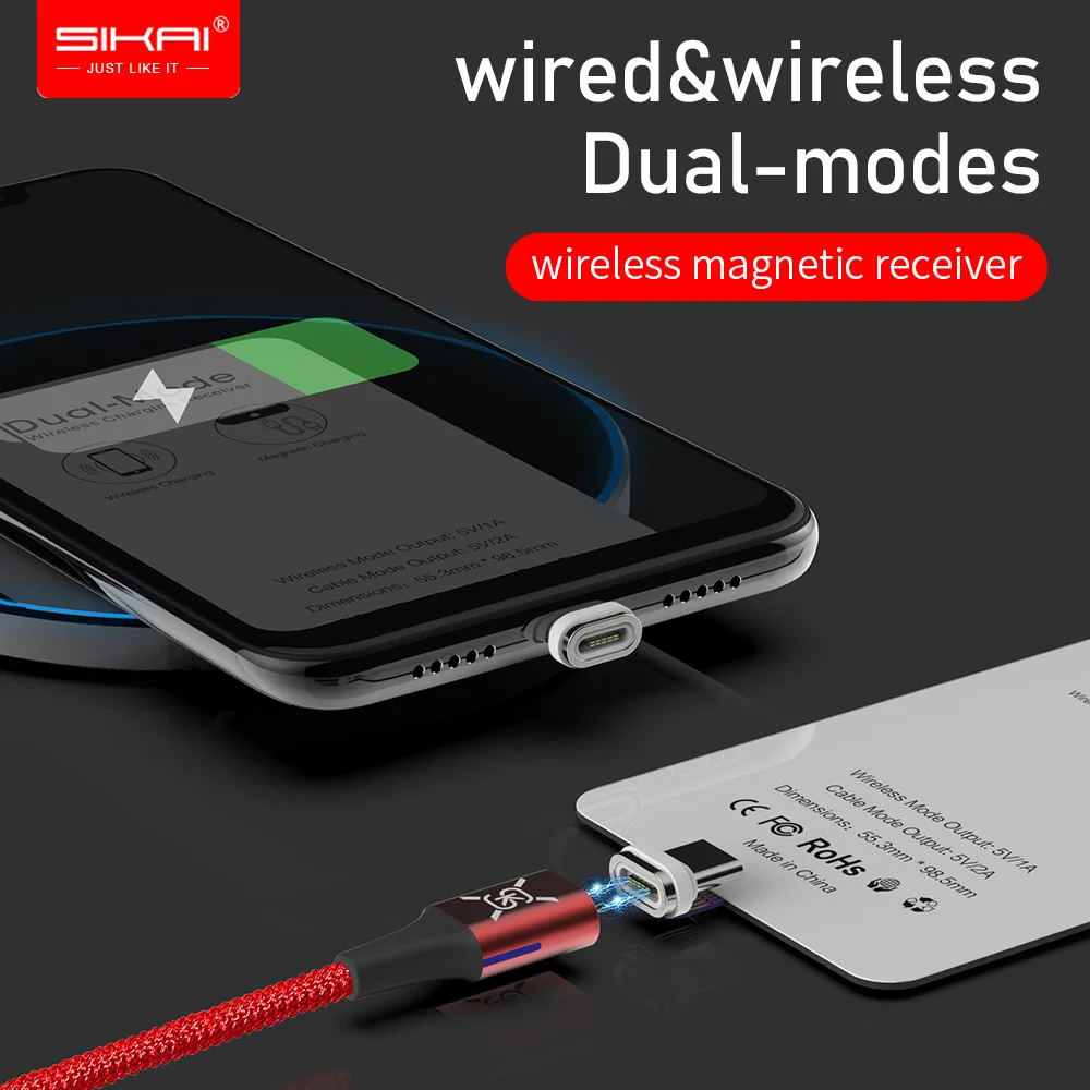 SIKAI Qi Magnet Wireless Charger Receiver For Xiaomi 8 Micro USB Type C ... SIKAI Qi Magnet Wireless Charger Receiver For Xiaomi 8 Micro USB Type C ...