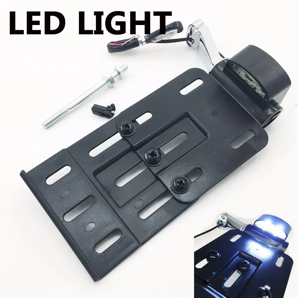 Motorcycle LED Light Side Mount License Plate for for harley 2004 2016 ...