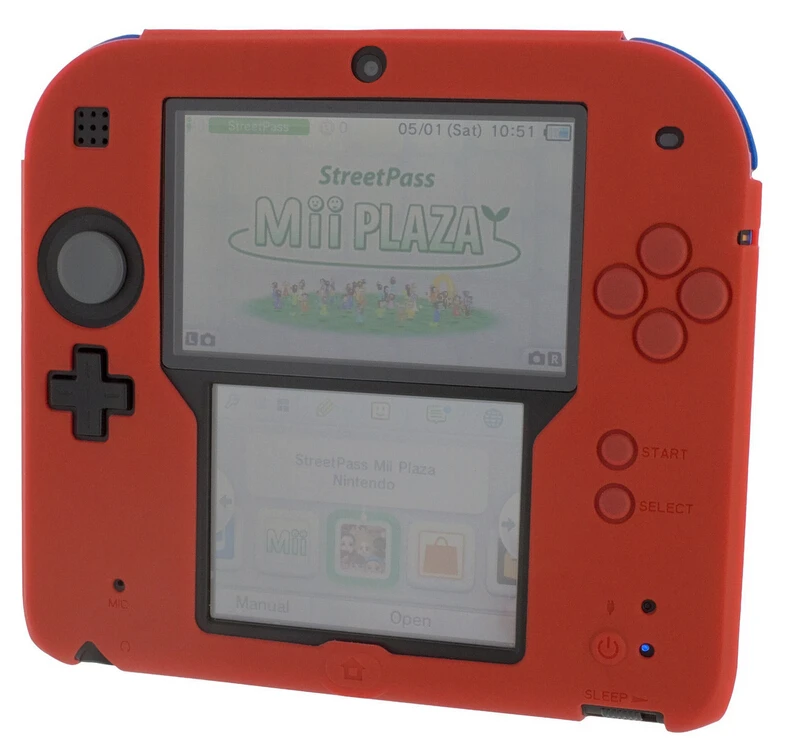 for nintendo 2ds red color soft silicone protective cover rubber bumper ...