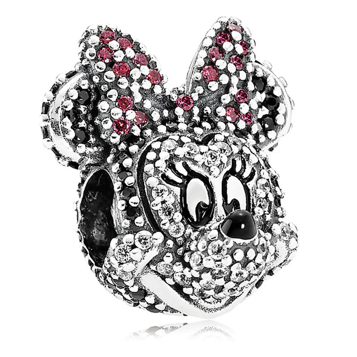 Authentic 925 Sterling Silver Bead Charm Vintage Minnie Mouse With Full ... Authentic 925 Sterling Silver Bead Charm Vintage Minnie Mouse With Full ...