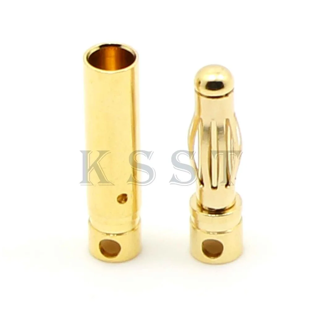 GC4010-Free-Shipping-20-pairs-4-0mm-4mm-Gold-Plated-Bullet-Connector ...