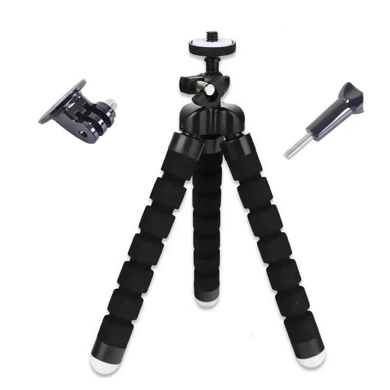 Mini Tripé Polvo Esponja Flexível, Tripé Adaptador Para Gopro Hero 5 E ...