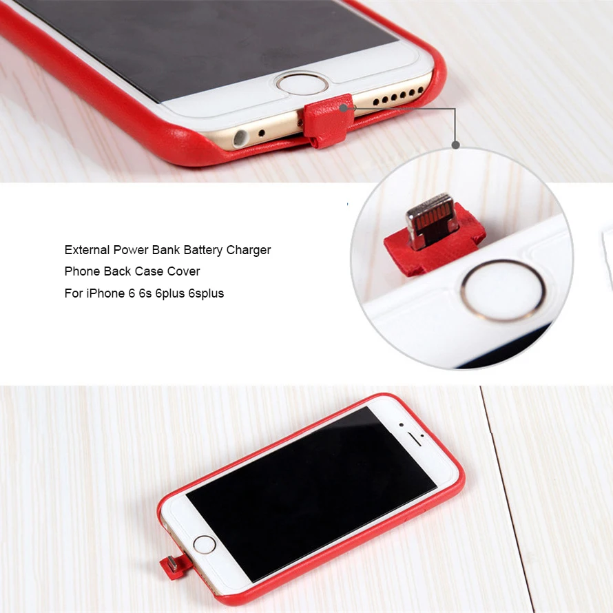 2 in 1 External Phone Back Case Cover +QI Wireless Charging Adapter ...
