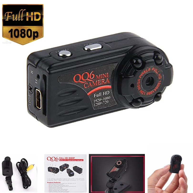 QQ6 High Resolution Full HD 1080P Mini Camera Wide Angle Camera DV DVR ...