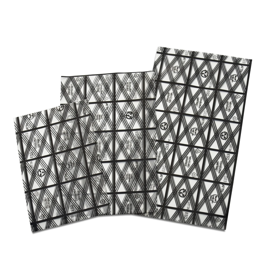 Open Top Antistatic Bag Grid Pattern Anti Static Electronic Accessories ...