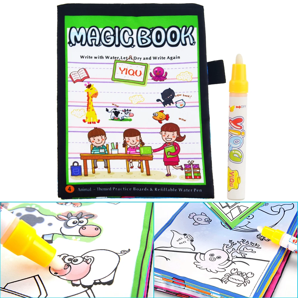 Magic Water Drawing Book Sets Doodle & Magic Pen Painting Board Classic ...