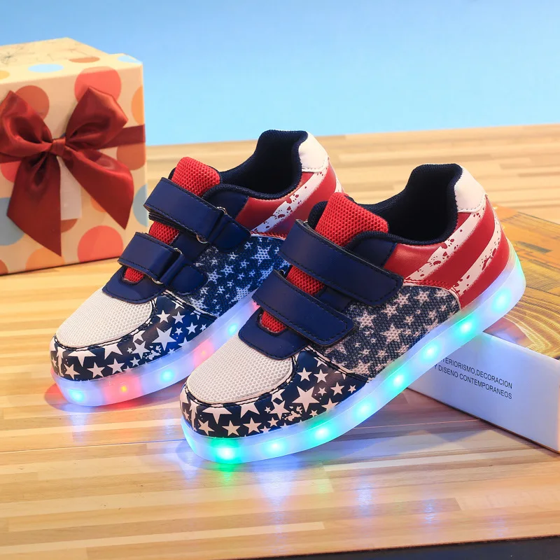 Fashion LED lights Children Shoes Boy girl glowing sneakers Shoes 2017 ...