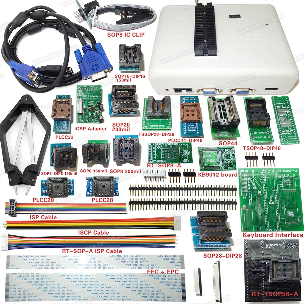 Universal Rt809h Emmc Nand Flash Programmer 24 Adapters With Cabels Emmc Nand In Integrated