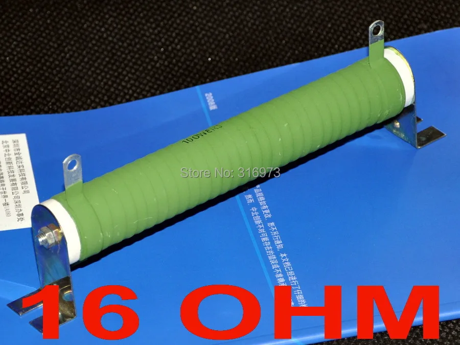 16 ohm 100 Watts High Power Ceramic Tube Wirewound Resistor, 100W.-in ...