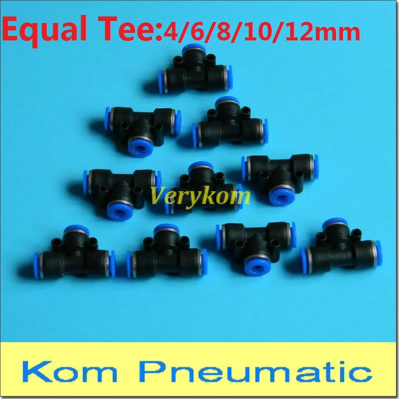 Free Shipping Pneumatic Fittings T 6mm 8mm 10mm 12mm Equal Union Tee ...