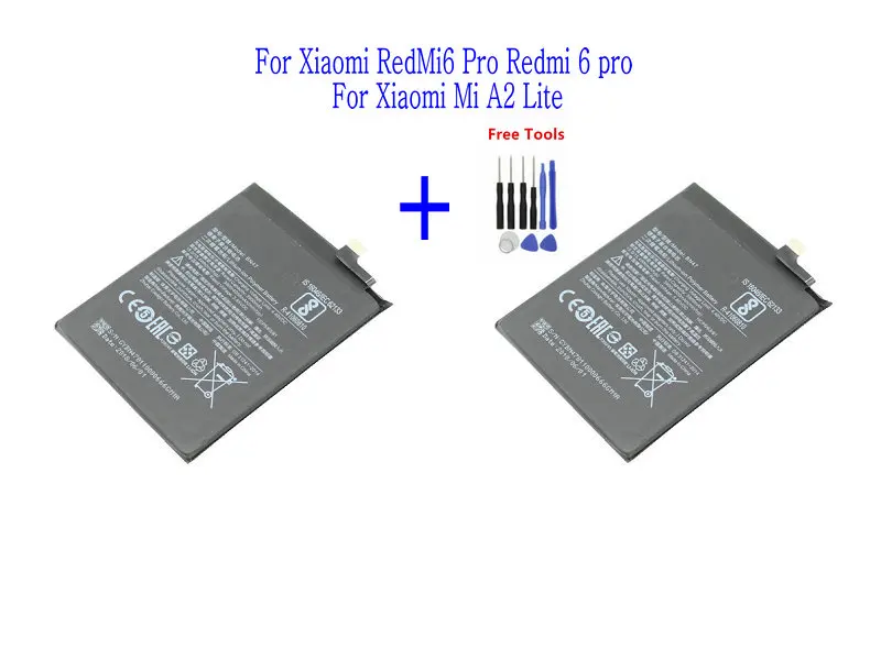 2x4000 мАч BN47 Сменный аккумулятор для Xiao mi Red mi 6pro Hong mi 6 ...