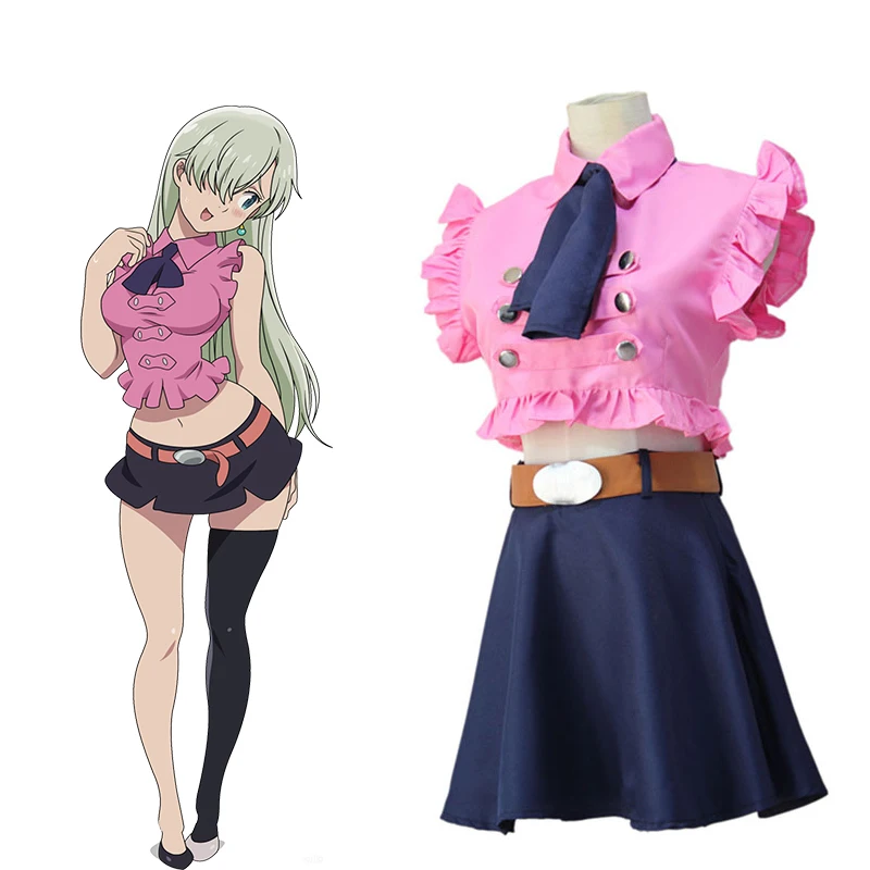 Anime The Seven Deadly Sins Cosplay Costumes Elizabeth Liones Cosplay ...