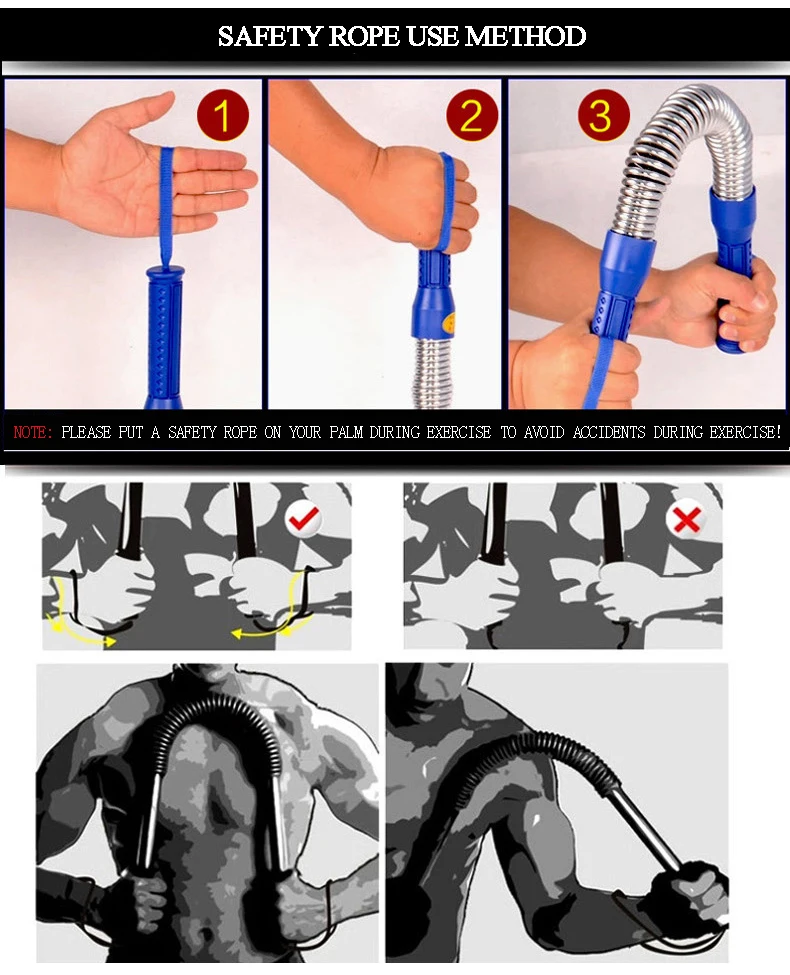 2021 Arm Strength Trainer 30 60kg Plated Spring Arm Bar Fitness Chest ...