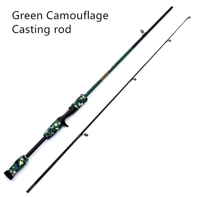 1.8M Carbon Fiber Spinning Rods Blue / Green Camouflage Lure Wt.1/8 3 ...