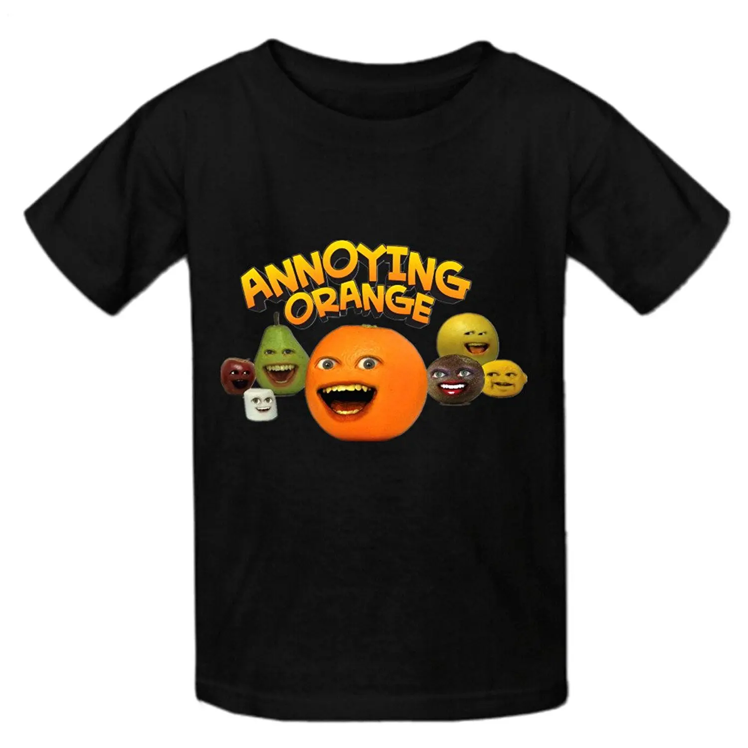 Mens Short Sleeve Tees Blinetee Annoying Orange O neck Cotton Fashion T ...