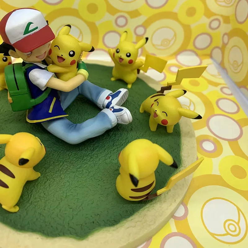 NEW Anime pokemones Satoshi & Pikach Figure pokemones Action Figure ...