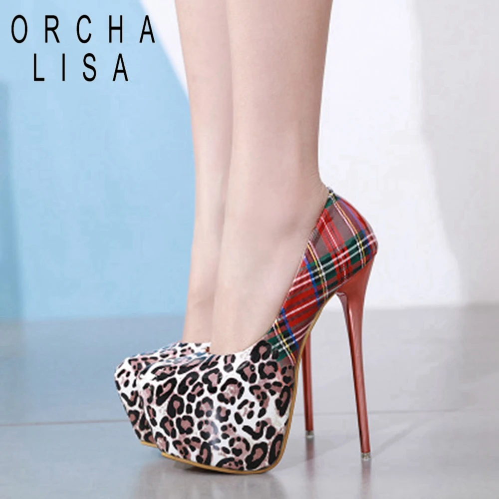 ORCHA LISA Sexy Super high heels 17cm Women ladies Pumps round toe ...