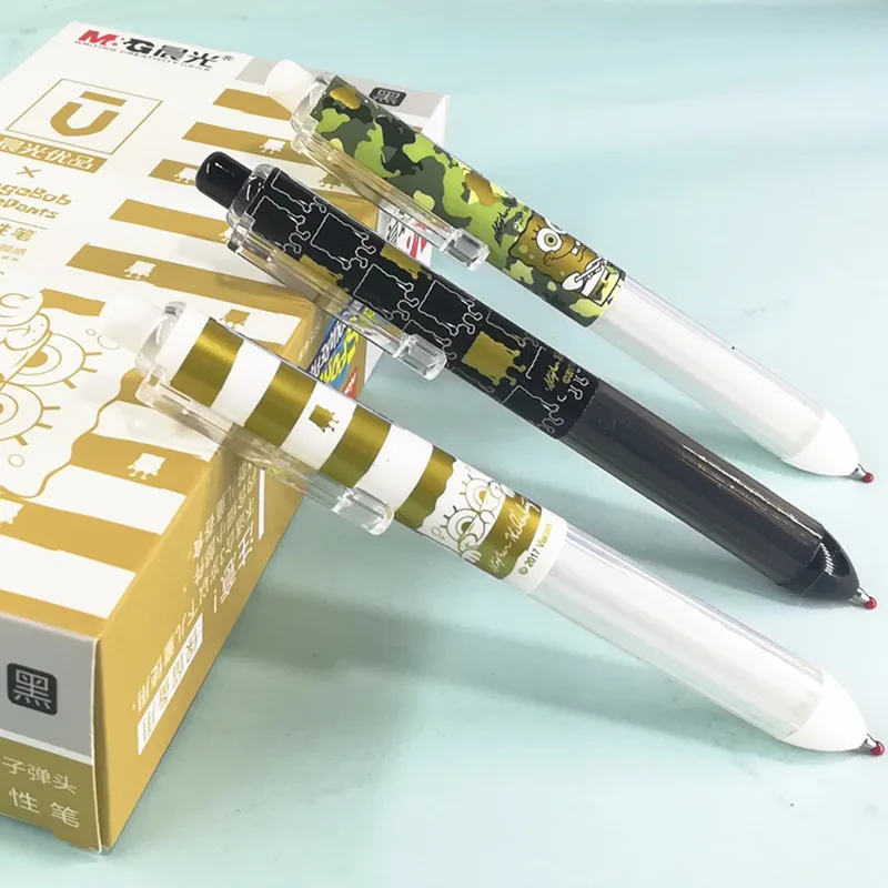 3pcs/lot gel ink pens short style 13cm length plastic pressing pens 0 ...