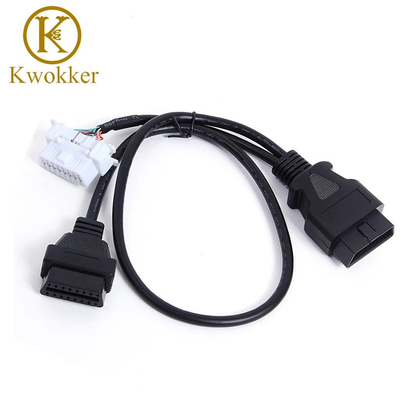Programkker obd2 conexão de cabo, adaptador obd 2 y ferramenta de diagnóstico, cabo de extensão ...
